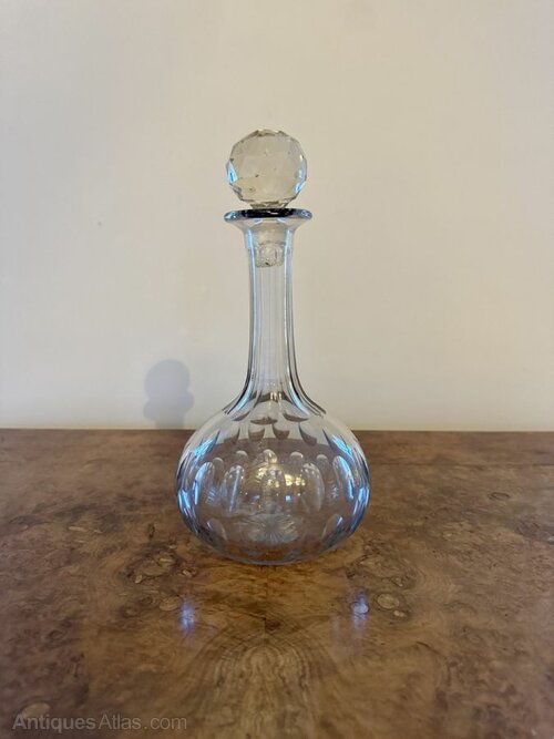 Antiques Atlas - Pretty Antique Edwardian Quality Glass Decanter ...