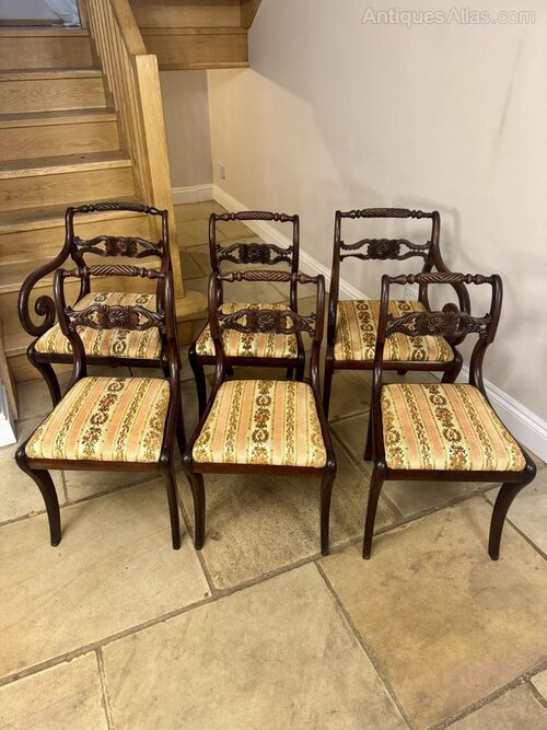 Quality Antique Regency Set Of Six Dining Chairs as1144a2415 - Antiques ...