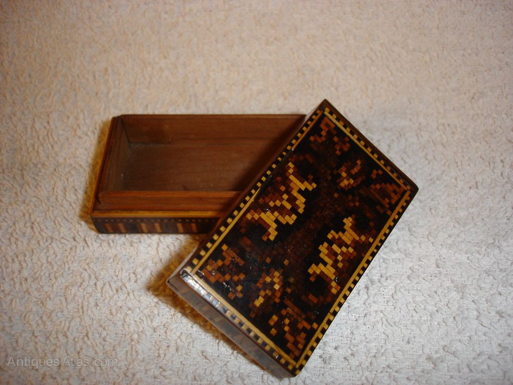 Antiques Atlas - Tunbridge Ware Double Stamp Box