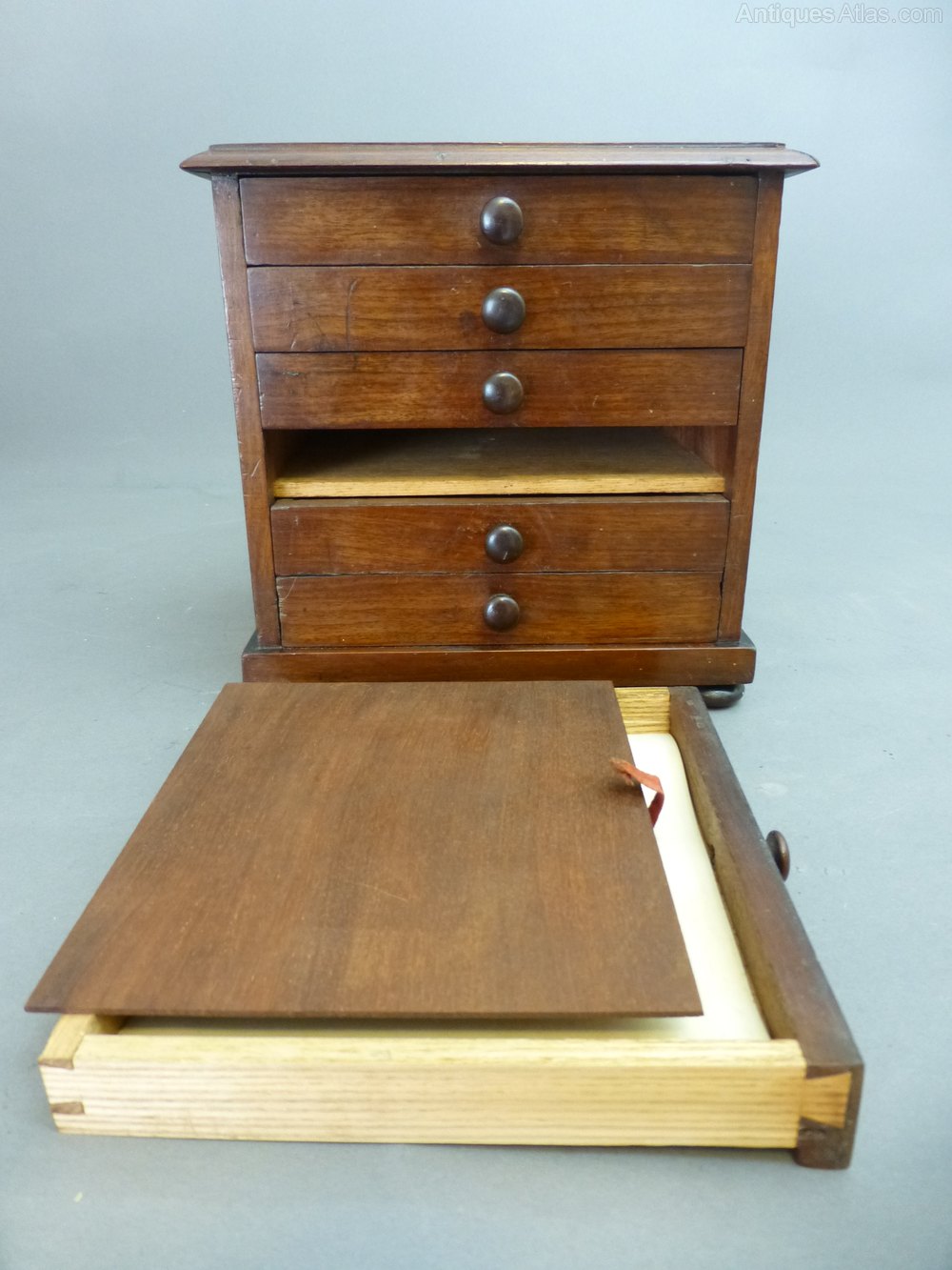 Victorian Mahogany Collectors Cabinet. - Antiques Atlas