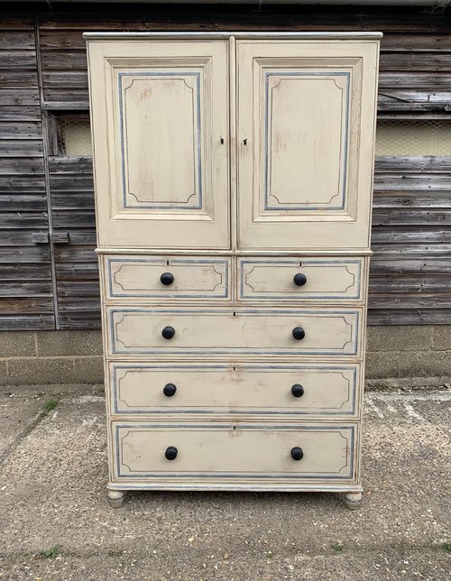 Painted Pine Cabinet. - Antiques Atlas