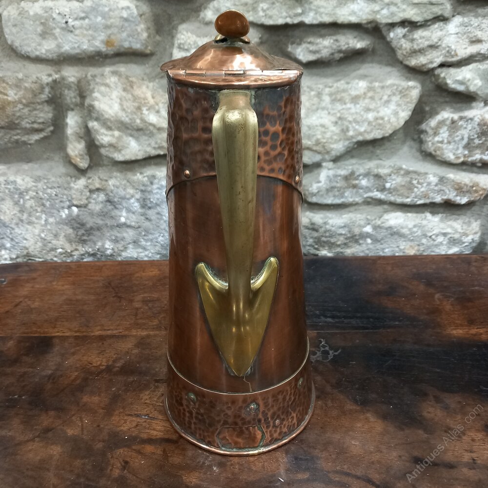 Antiques Atlas - Arts And Crafts Copper Flagon /Jug And Tray as035a1470