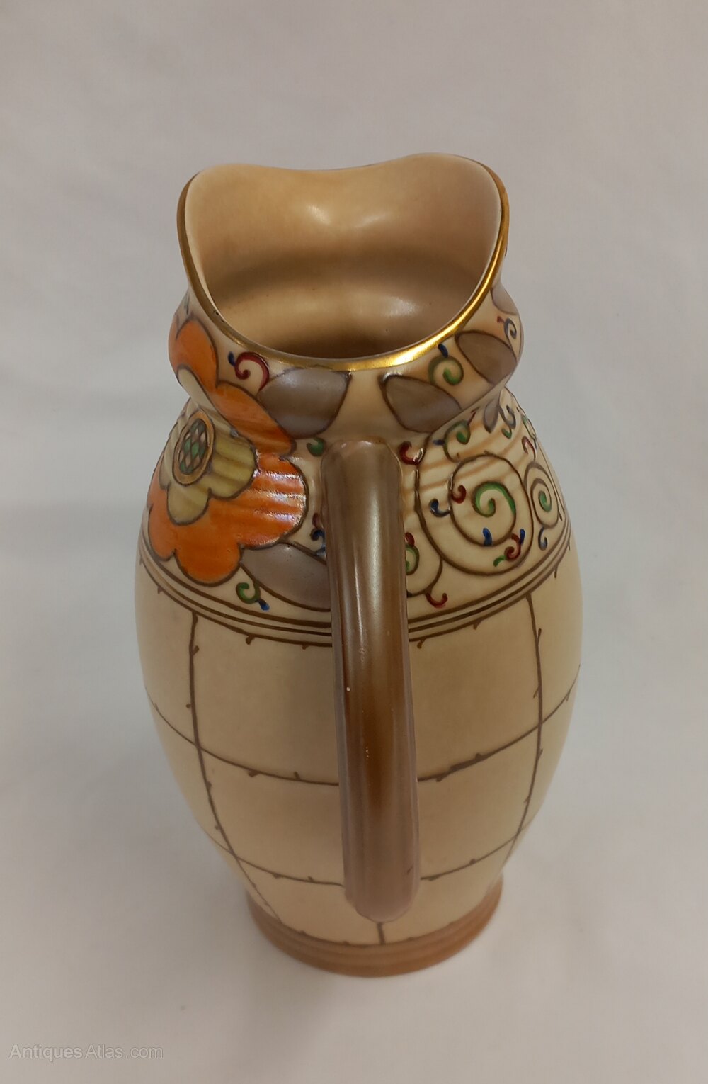 Antiques Atlas - Charlotte Rhead Bersley-Ware Trelis Jug