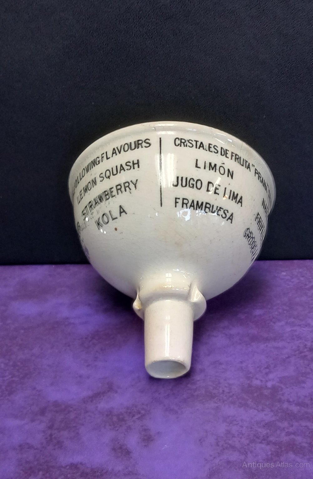 Antiques Atlas - Rare Prana Fruit Crystal Funnel as1178a055