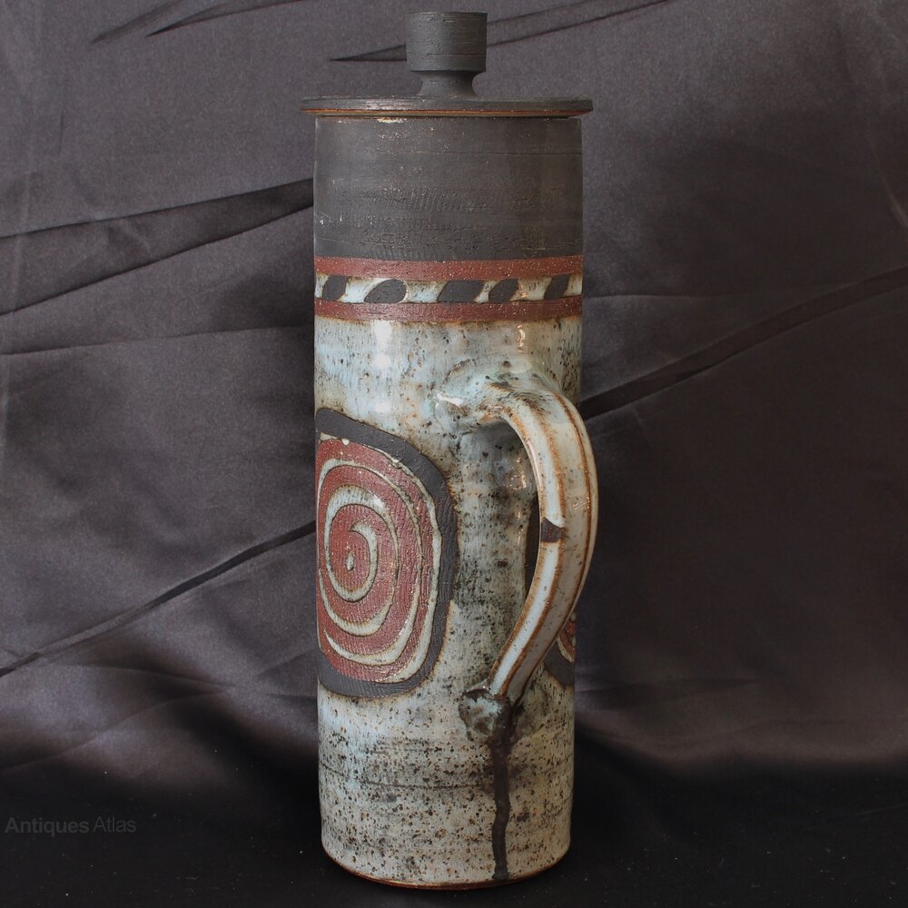 Antiques Atlas - Vintage Briglin Studio Pottery Tall Coffee Pot
