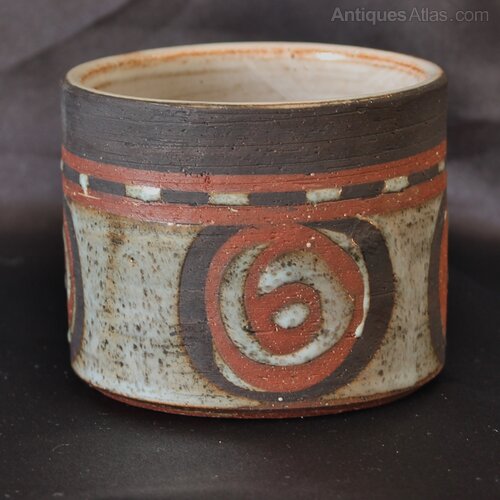 Antiques Atlas - Vintage Briglin Studio Pottery Sugar Bowl 1970's