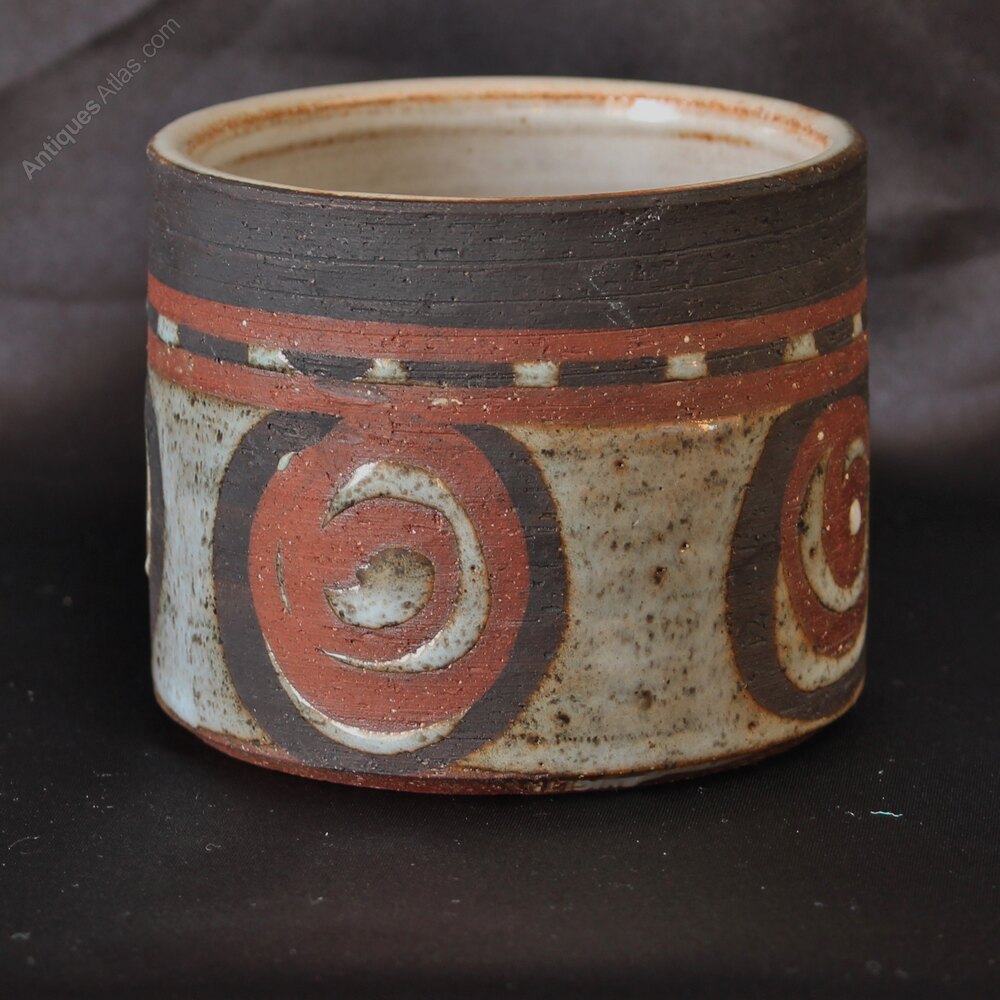 Antiques Atlas - Vintage Briglin Studio Pottery Sugar Bowl 1970's