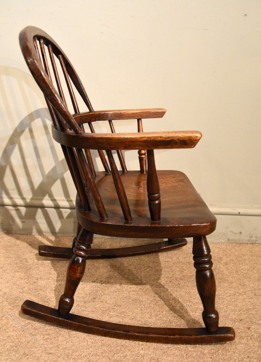 19th Century Mahogany Childs Rocking Chair - Antiques Atlas