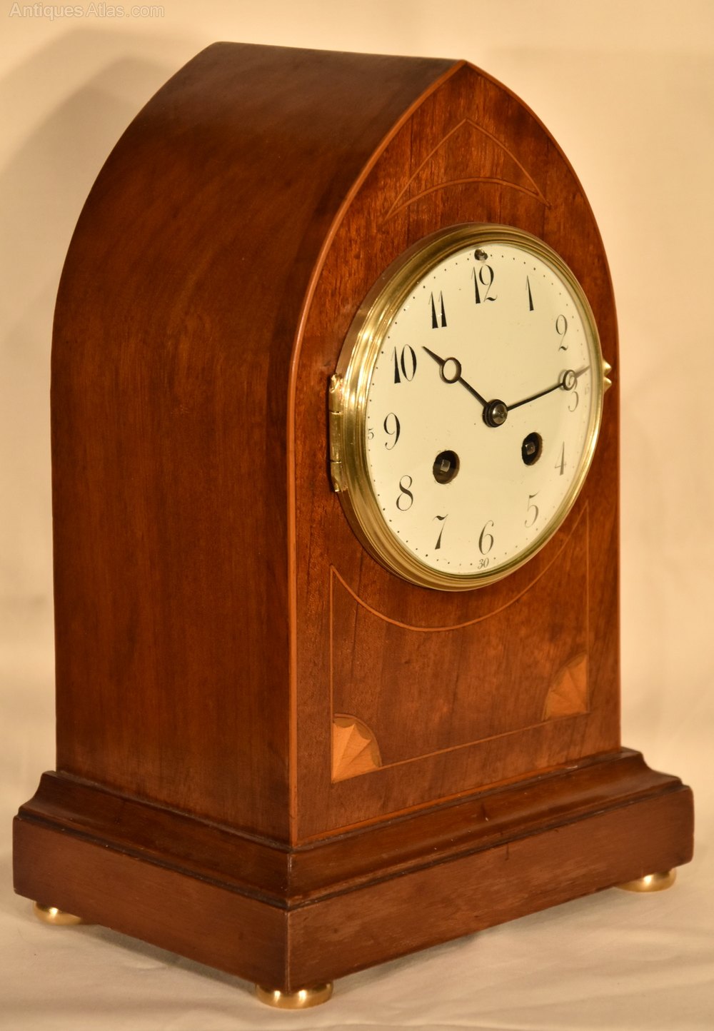 Antiques Atlas - A French Mahogany Striking Mantel Clock