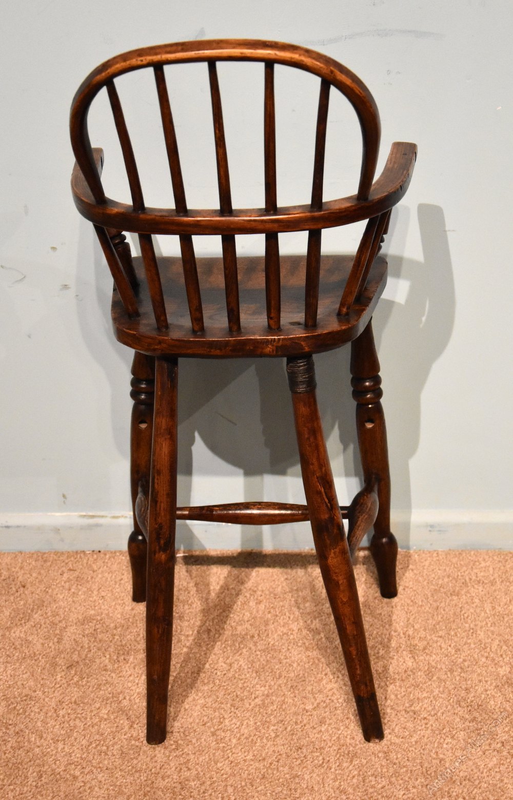 Early Victorian Elm Windsor Childs High Chair - Antiques Atlas