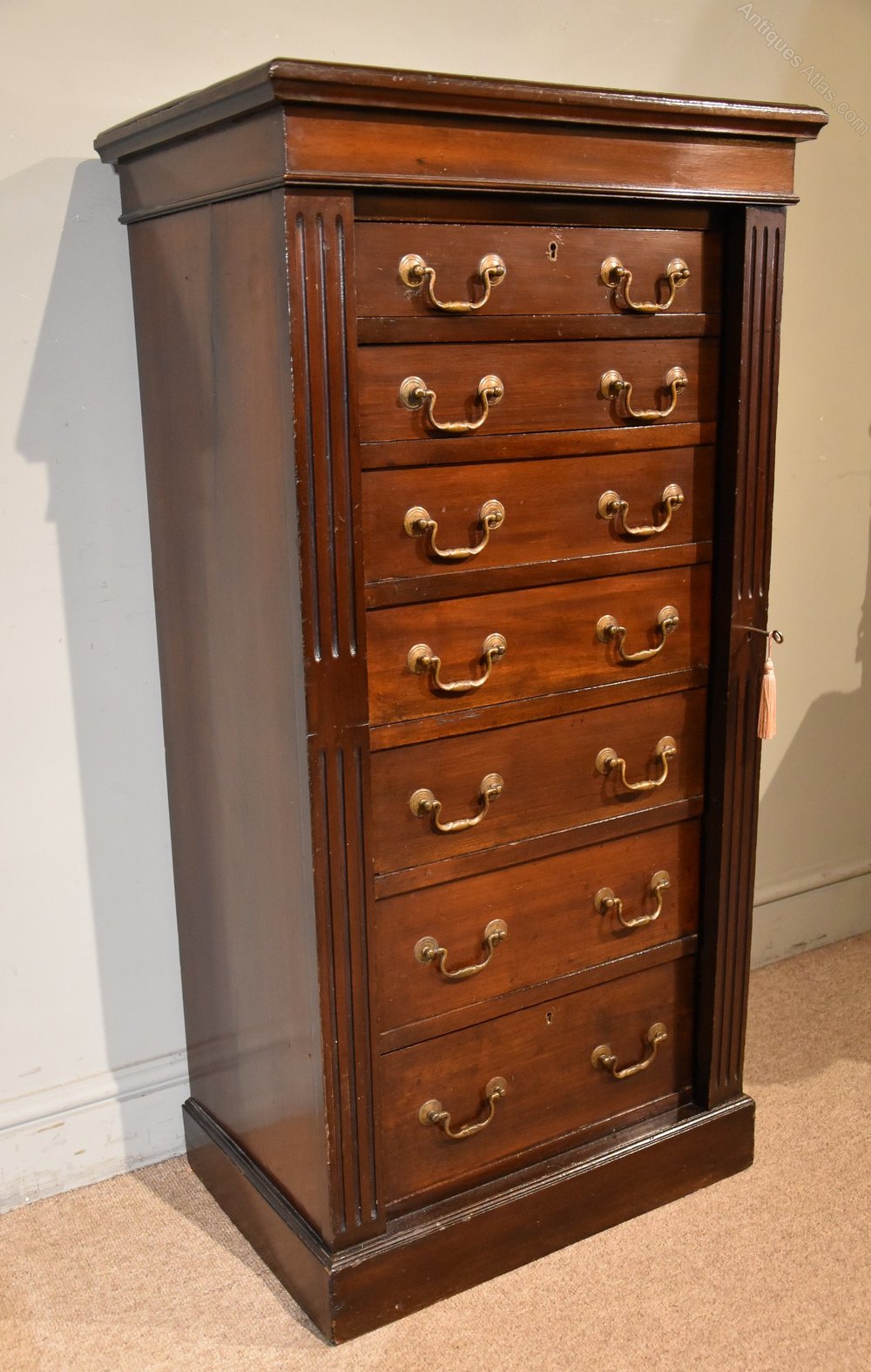 Edwardian Mahogany Wellington Chest Lock And Key - Antiques Atlas