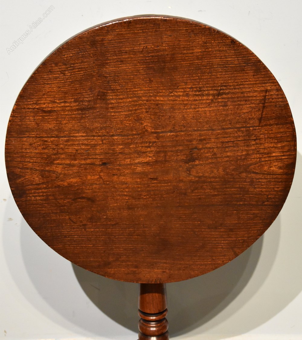 Elm Quaker Style Tilting Tripod Lamp/Wine Table - Antiques Atlas