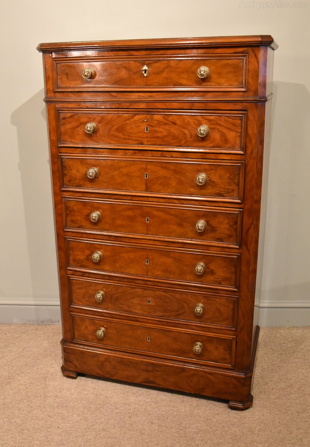 French Wellington Chest Of Drawers - Antiques Atlas