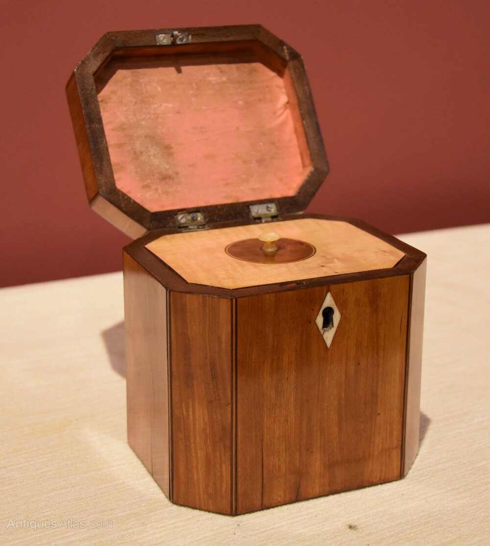 Antiques Atlas - George III Octagonal Satinwood Tea Caddy as331a5317 ...
