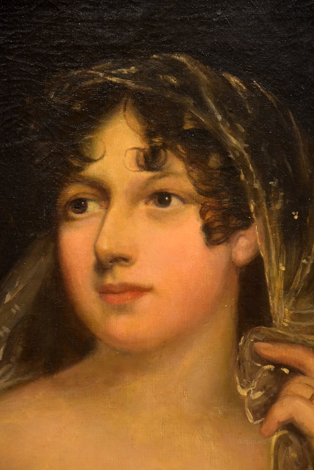 Antiques Atlas - "Portrait Of A Lady" Oil Painting