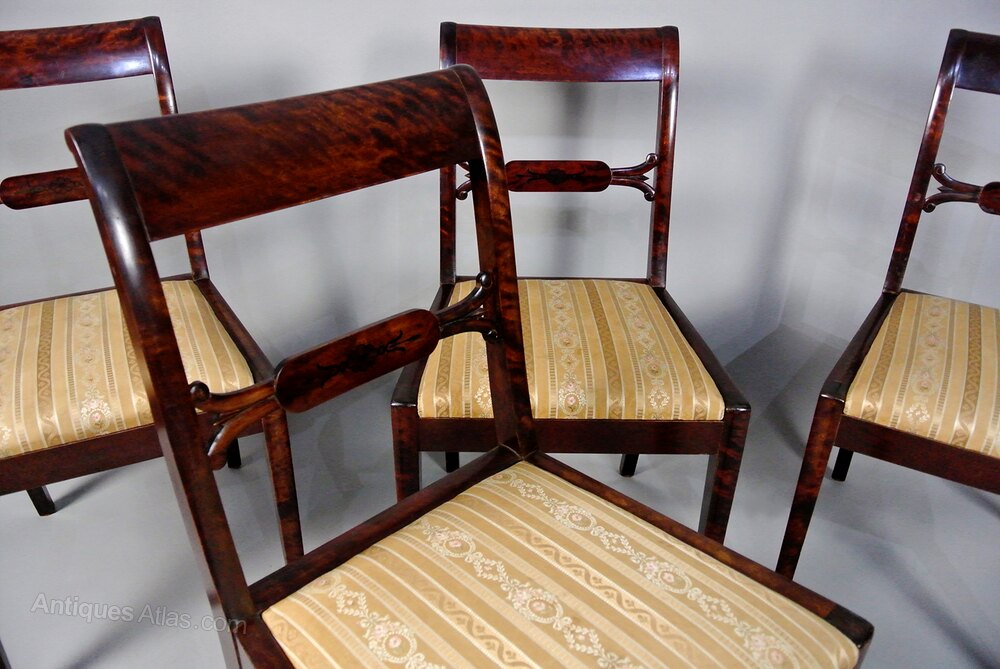 Beautiful Set Of Four Regency Maple Dining Chairs as216a2098 - Antiques ...