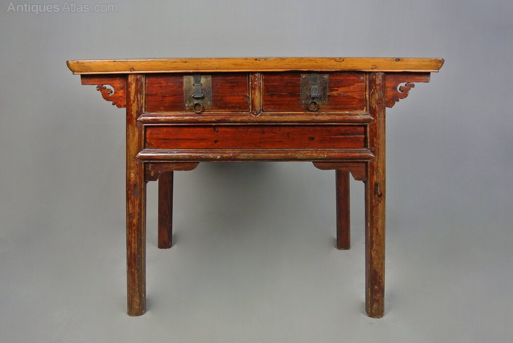 Chinese Elm And Bronze Lowboy Side Table C. 1830 as216a2337 - Antiques ...
