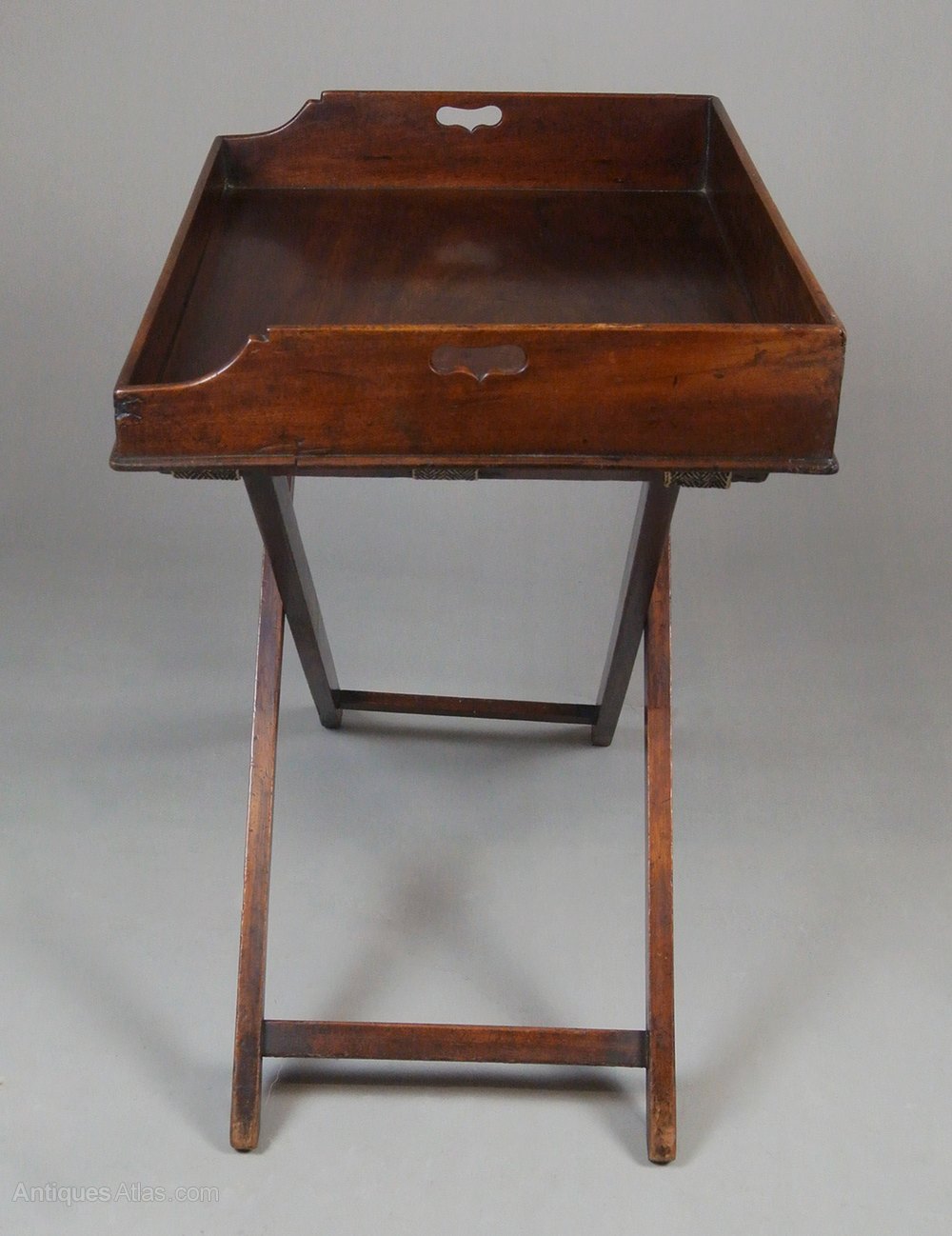 George III Mahogany Butler’s Tray - Original Stand - Antiques Atlas