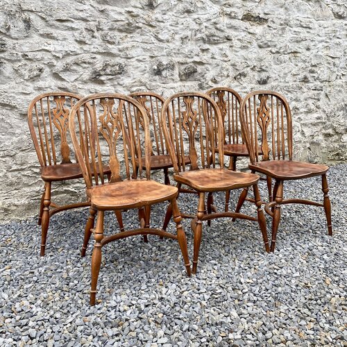 Antiques Atlas - Six Country Farmhouse Kitchen Dining Chairs X 6 as223a1374