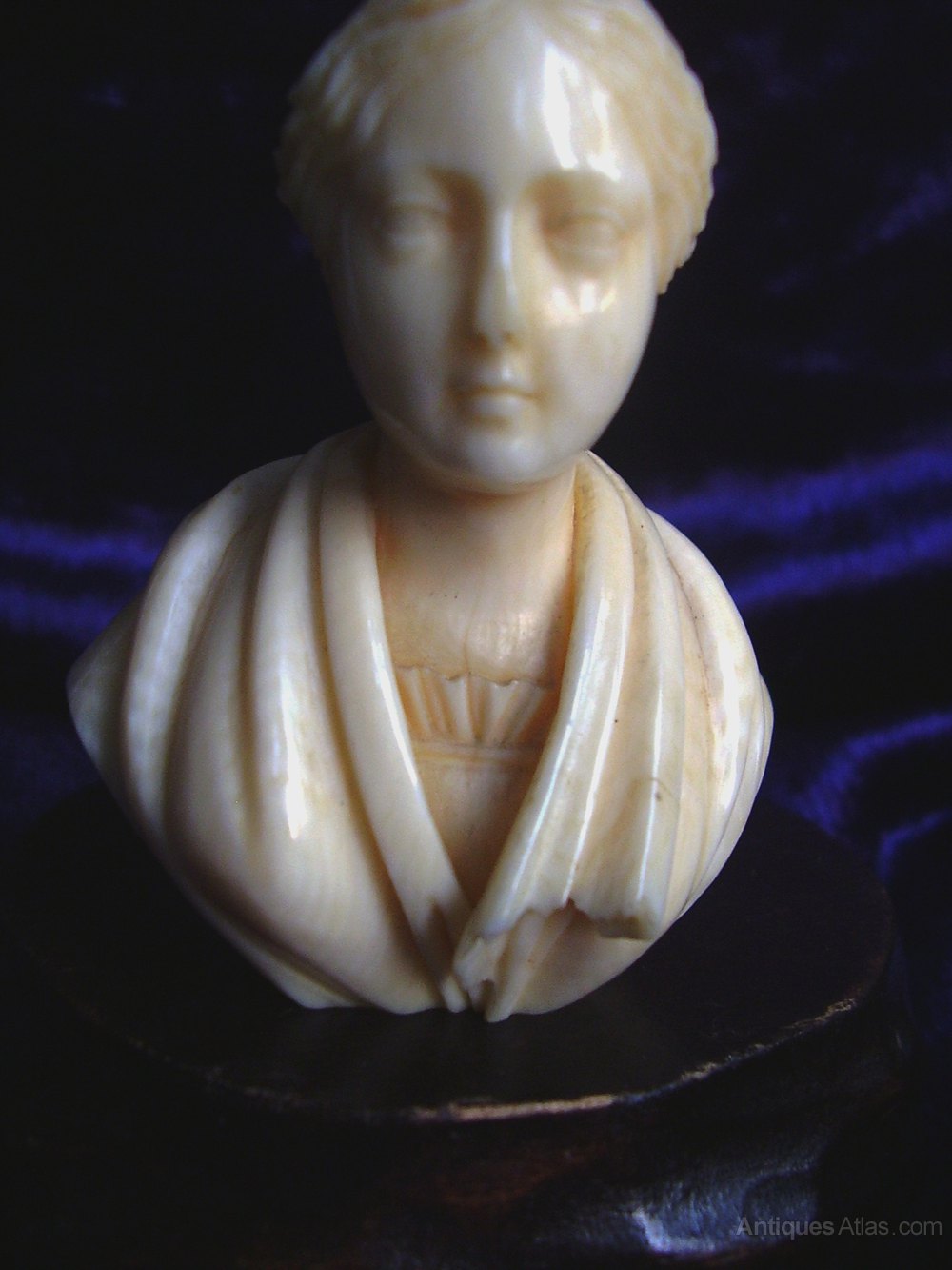 Antiques Atlas - Dieppe Carved Ivory Bust Of A Lady