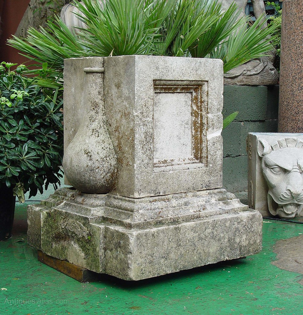 Antiques Atlas - A Garden Portland Stone Plinth