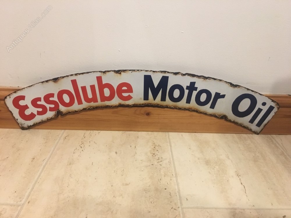 Antiques Atlas - Esso Motor Oil Enamel Sign