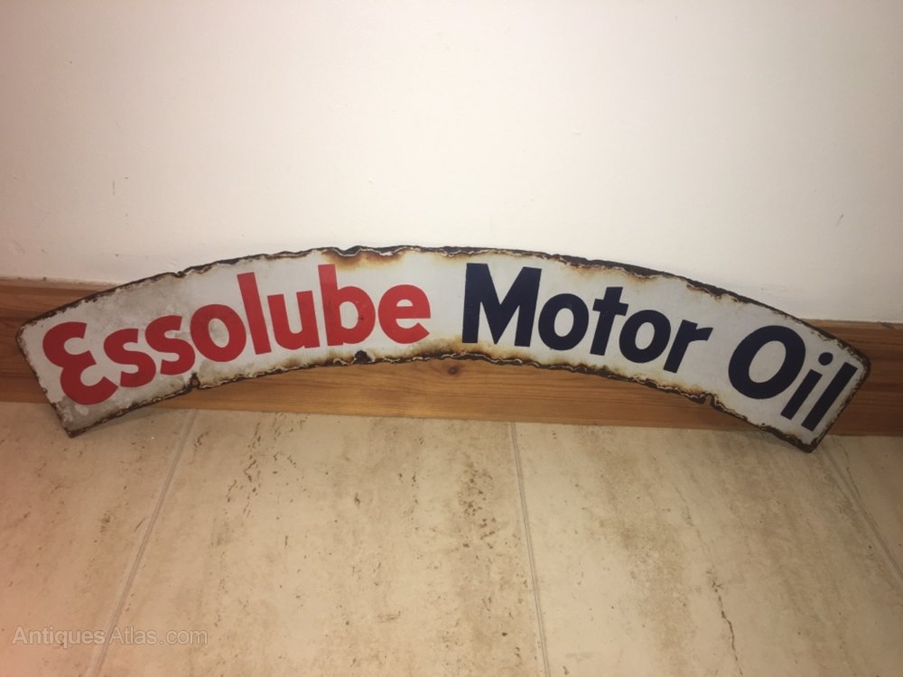 Antiques Atlas - Esso Motor Oil Enamel Sign