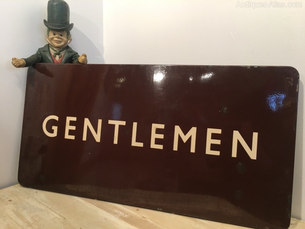 Antiques Atlas - G.W.R Gentlemen Enamel Sign