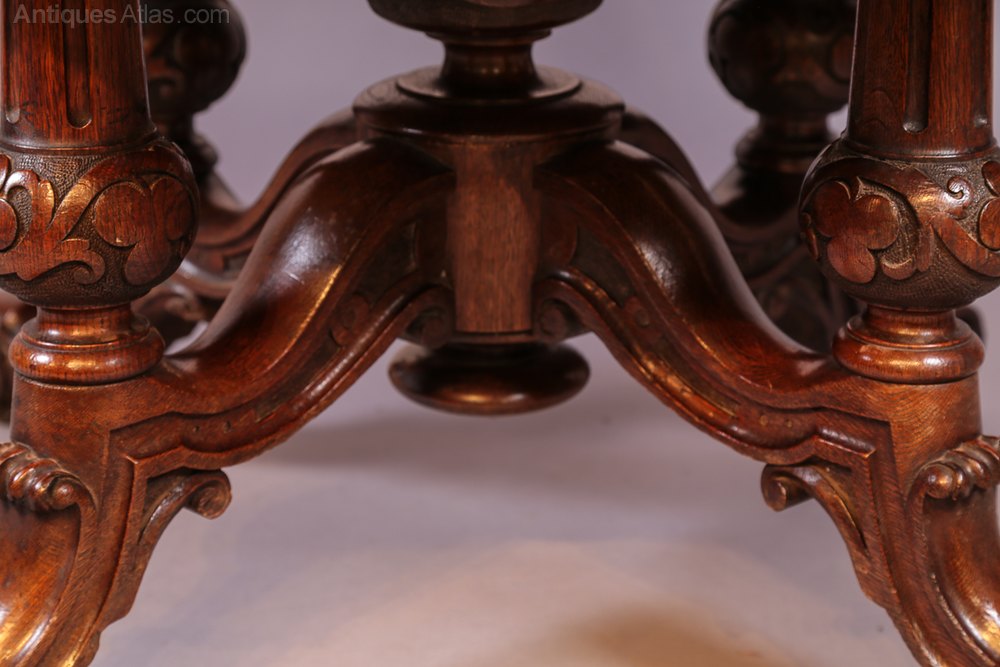 Victorian Extending Dining Table In Oak Circular - Antiques Atlas