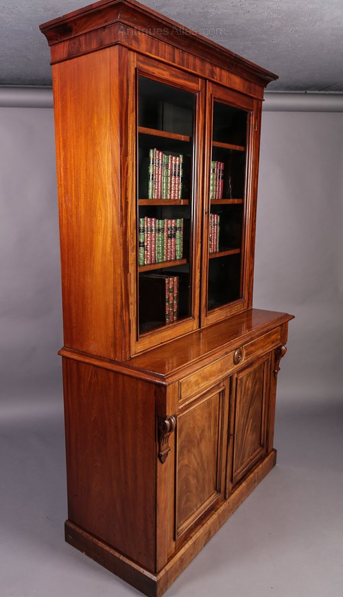 Victorian Library Bookcase In Mahogany - Antiques Atlas