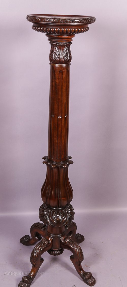 Victorian Mahogany Torchere - Antiques Atlas