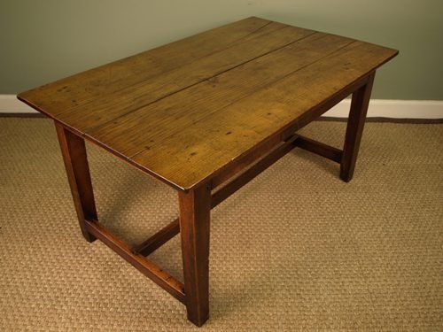 A Small Chestnut & Oak Farmhouse Table as129a364 - Antiques Atlas