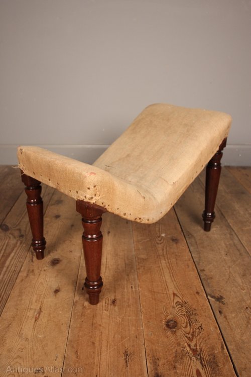 George IV Mahogany Gout Foot Stool - Antiques Atlas