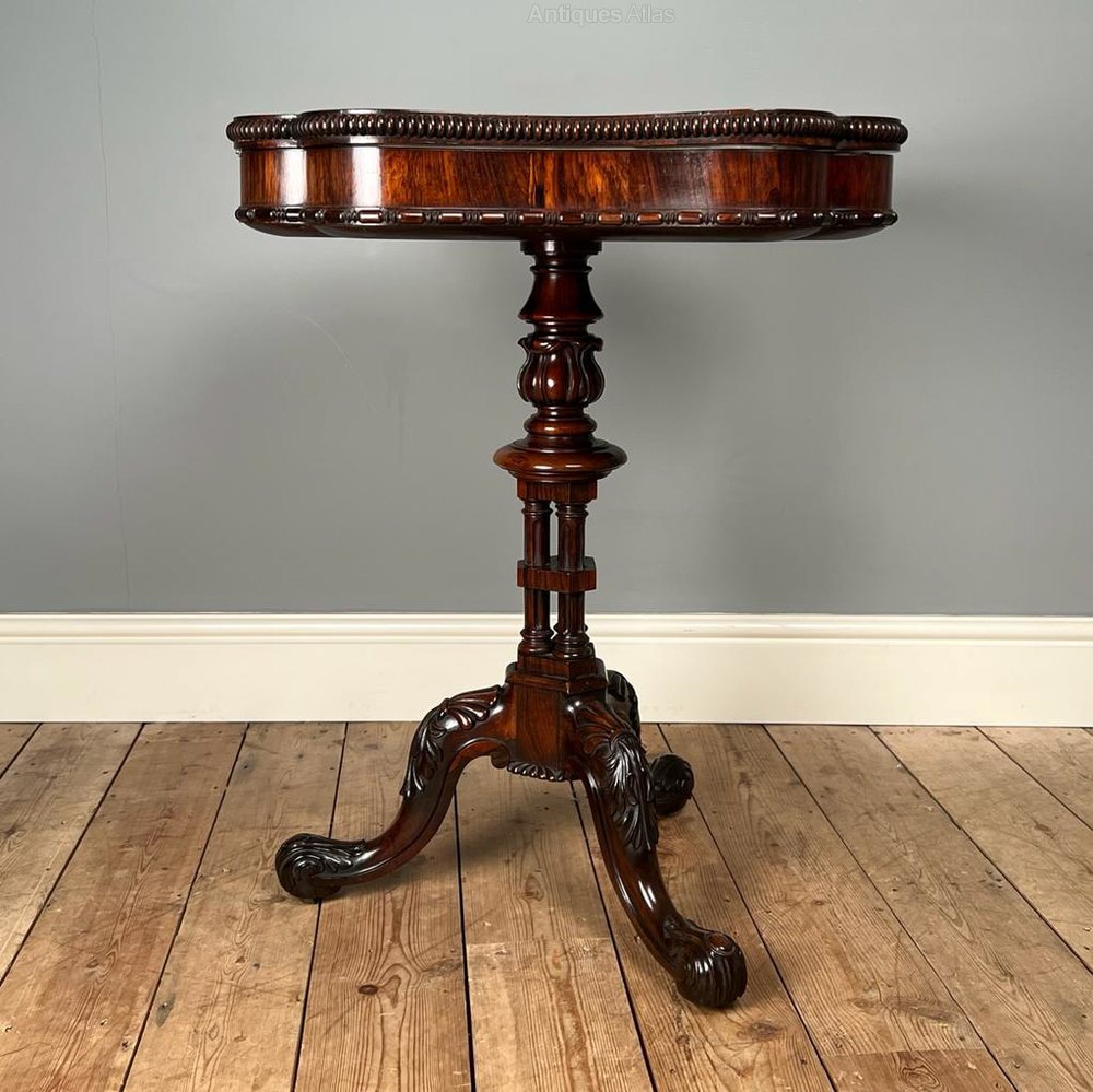 Gillows Rosewood Bijouterie Table - Antiques Atlas