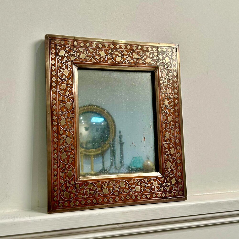 Antiques Atlas - Small Brass Inlaid Hoshiarpur Mirror as129a1878
