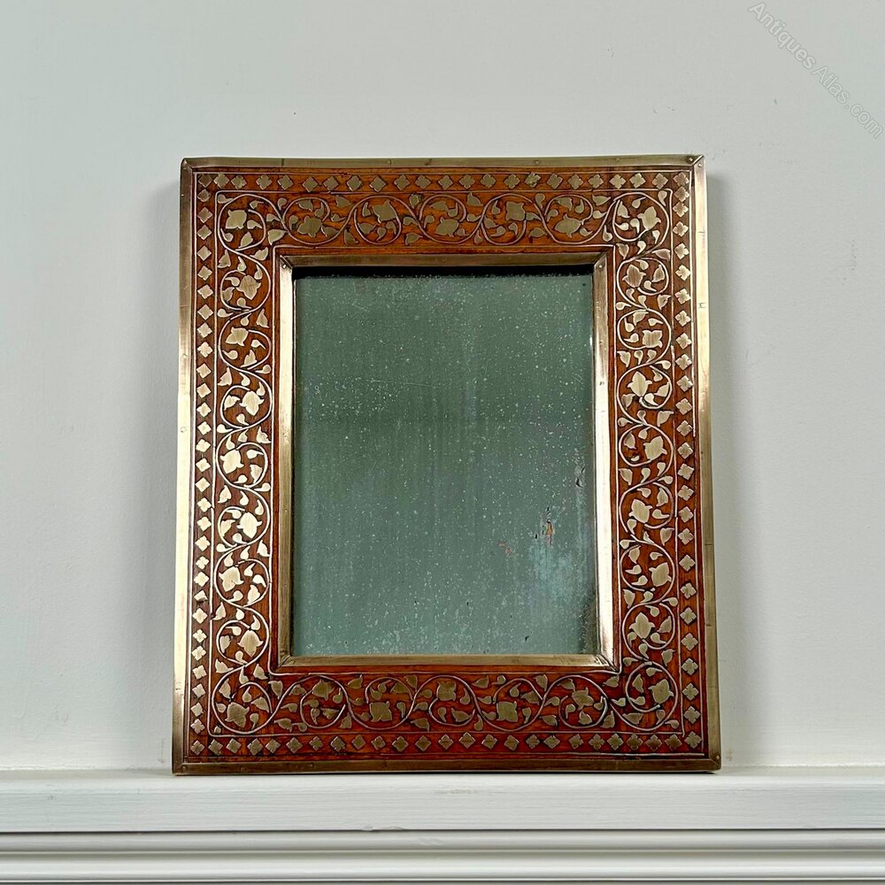 Antiques Atlas - Small Brass Inlaid Hoshiarpur Mirror as129a1878