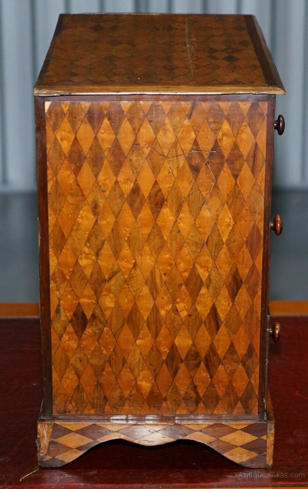 C.1740 Miniature Parquetry Inlay Chest Of Drawers as968a131 - Antiques ...