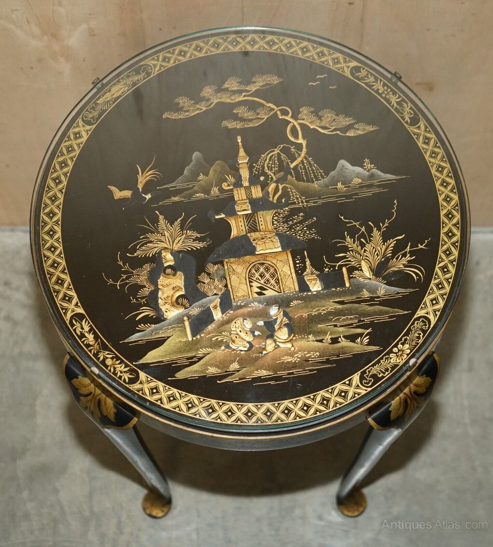 Circa 1900 Chinese Chinoiserie Side End Table - Antiques Atlas