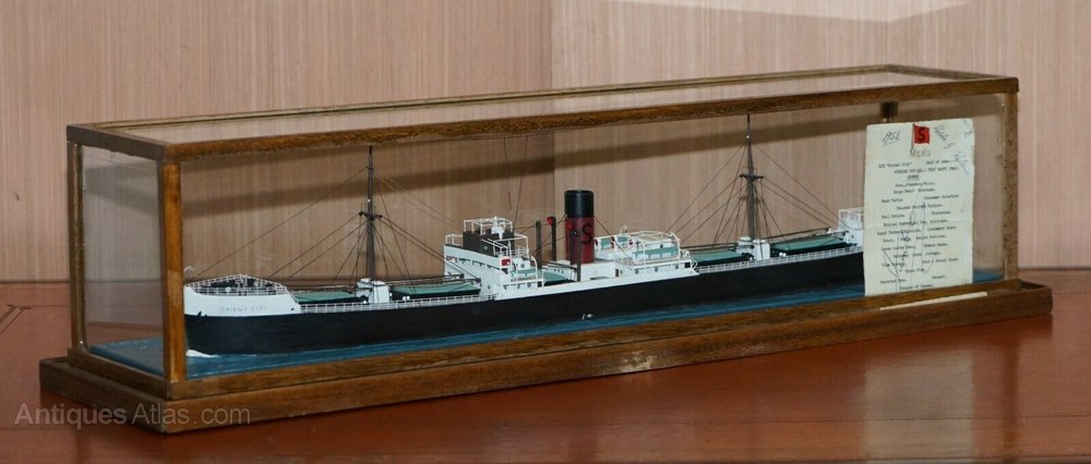 Antiques Atlas - Circa 1940 Model Of S.S Orient Including Ship Menu