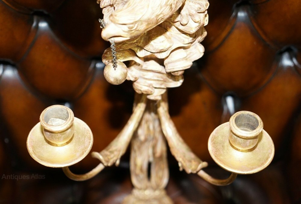 Antiques Atlas - Regency Pair Of Twin Eagle Wall Appliques Sconces