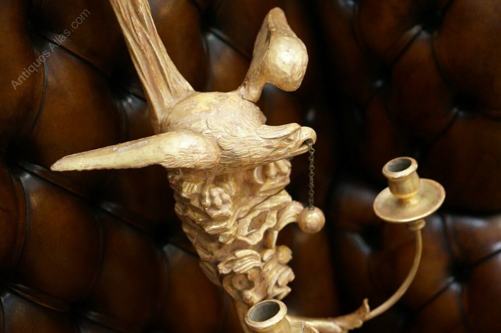 Antiques Atlas - Regency Pair Of Twin Eagle Wall Appliques Sconces