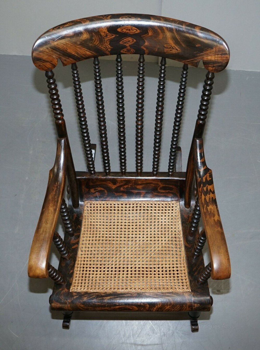 Victorian Circa 1860 Bobbin Turned Rocking Chair - Antiques Atlas