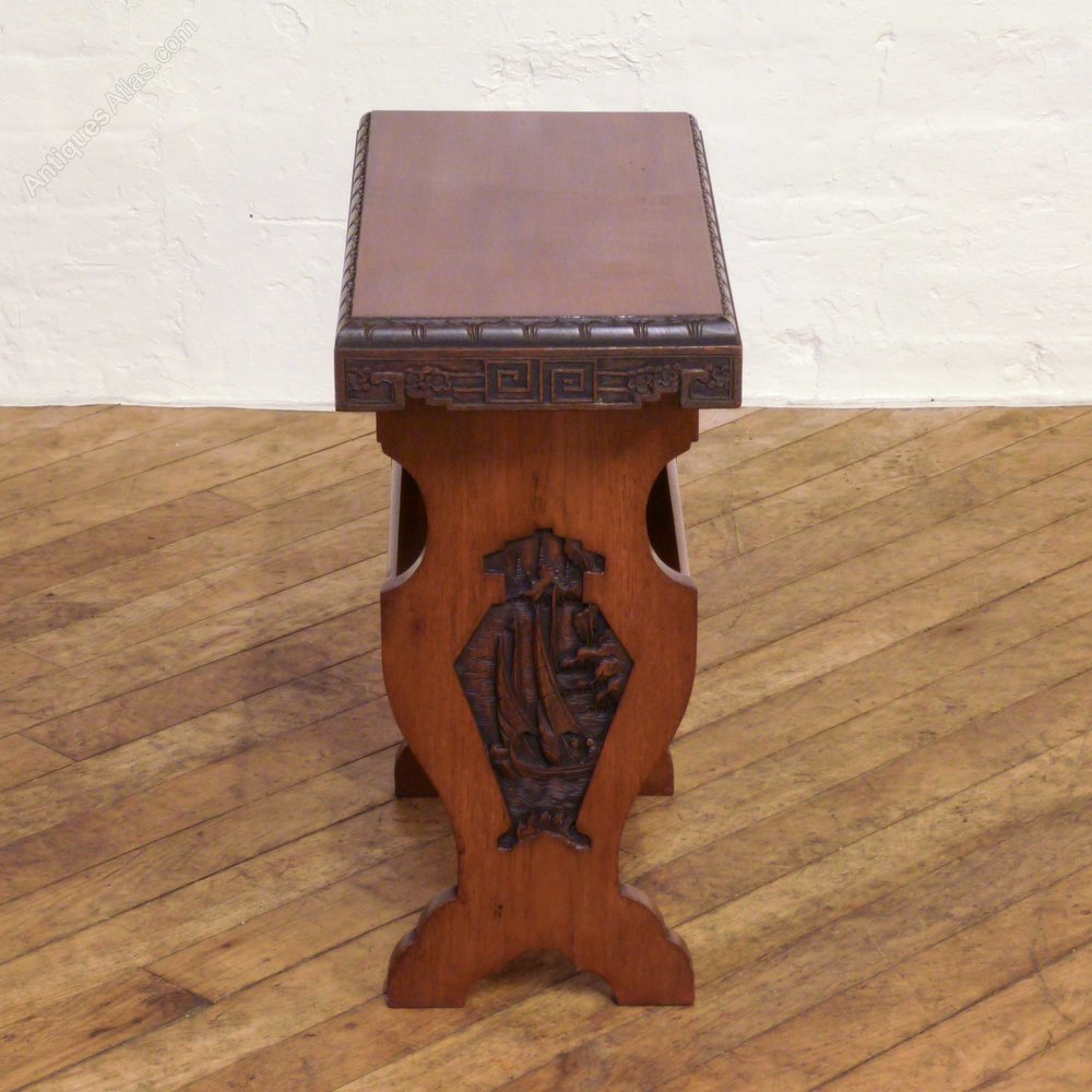 Edwardian Mahogany Book Rack Table - Antiques Atlas