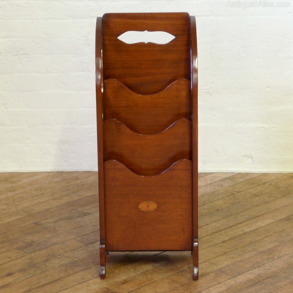 Edwardian Mahogany Newspaper Rack - Antiques Atlas