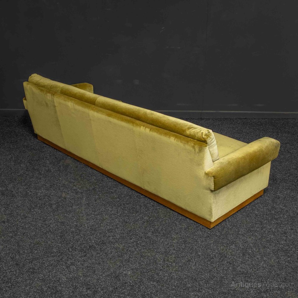 Antiques Atlas - Mid Century Gold Draylon Four Seater Sofa