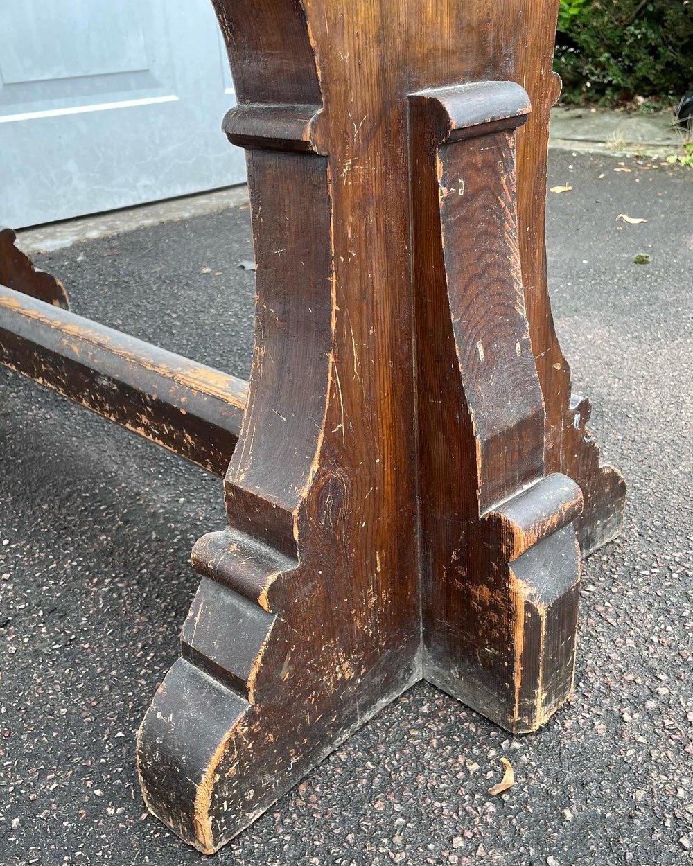 Victorian Gothic Revival Oak And Pine Table - Antiques Atlas