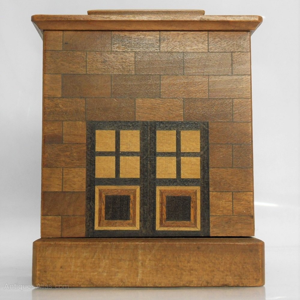Antiques Atlas - 1930's Vintage Marquetry 'House' Puzzle Box as309a483 ...