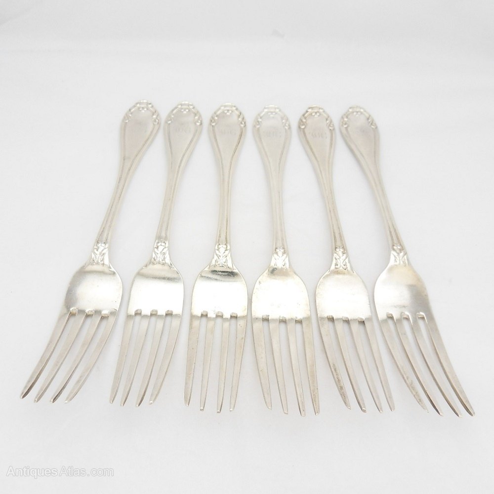 Antiques Atlas - 6 Splendidly Decorated Victorian Silver Forks