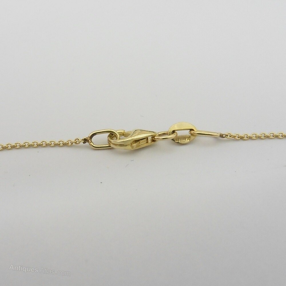Antiques Atlas - Elegant 9ct Gold Amethyst Pendant With 18" Chain ...
