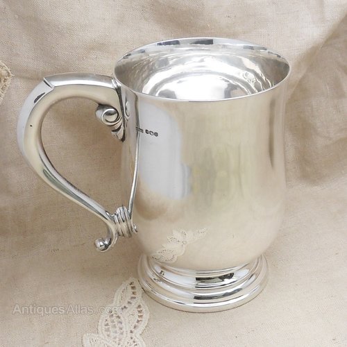 Antiques Atlas - Fine Vintage Silver 1 Pint Tankard Sheffield 1971
